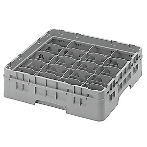 Cambro 16C414151 Camrack Soft Gray Full Size 16-Compt Cup Rack