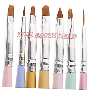 minkissy 7pcs Double-ended Nail Art Pen Pinceles Para Uñas Acrilicas Color Brushes Acrylic Nail Brush Nail Polish Brush Nail Point Graffiti Pen Painting Nail Brushes Nail Art Tool Accessory