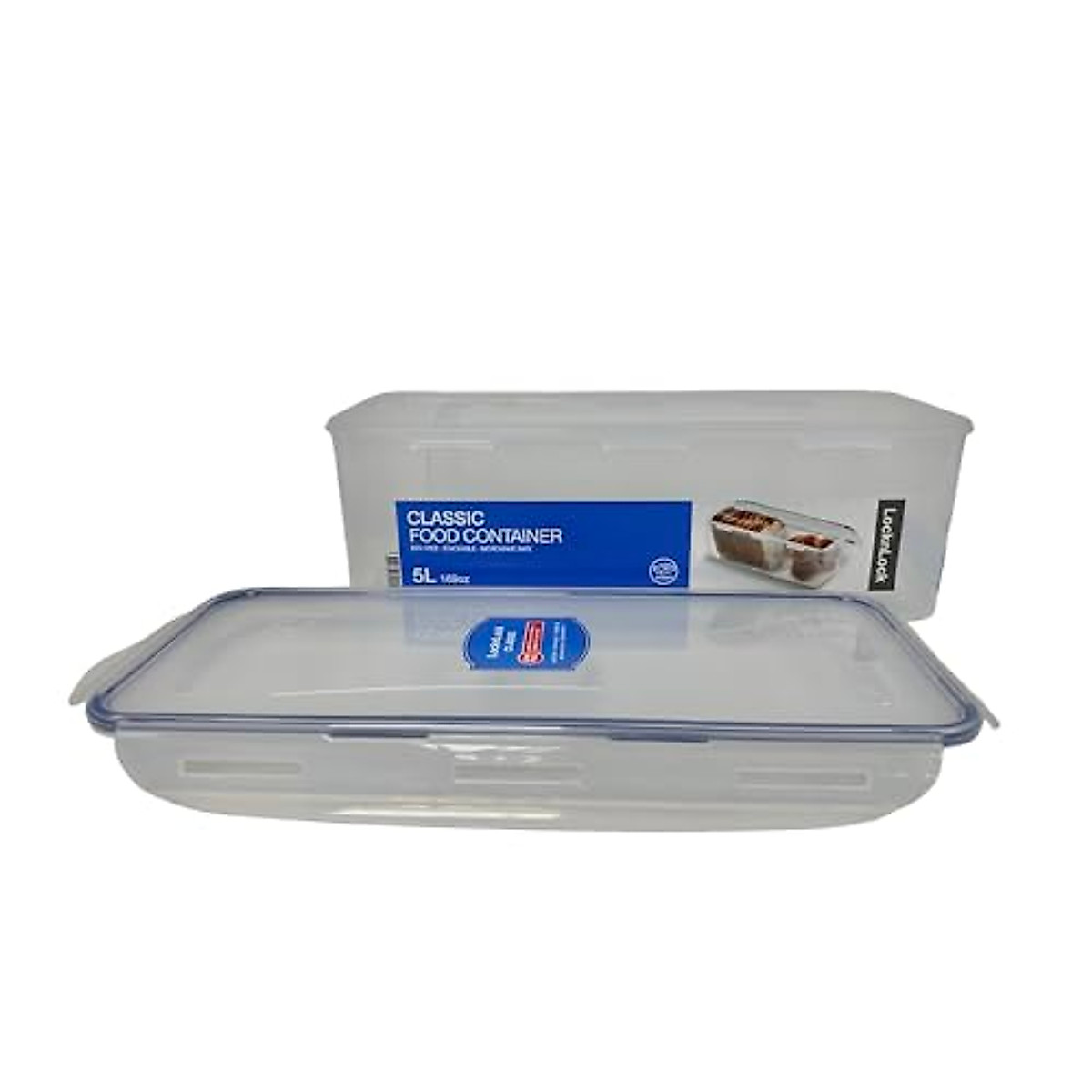 LOCK & LOCK Easy Essentials Food Storage lids/Airtight containers, BPA Free, Bread Box-21.1 Cup, Clear