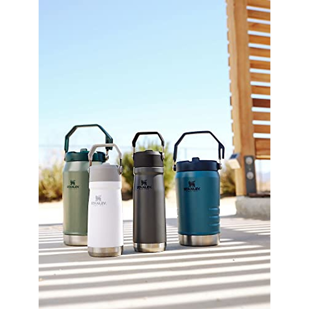 Stanley IceFlow Stainless Steel Water Jug with Straw, Vacuum Insulated Water Bottle for Home and Office, Reusable Tumbler with Straw Leak Resistant Flip