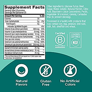 OLLY Flawless Complexion Gummy, Clear and Healthy Skin Support, Vitamins E, A, Zinc, Chewable Supplement, Berry - 50 Count (Pack of 1)