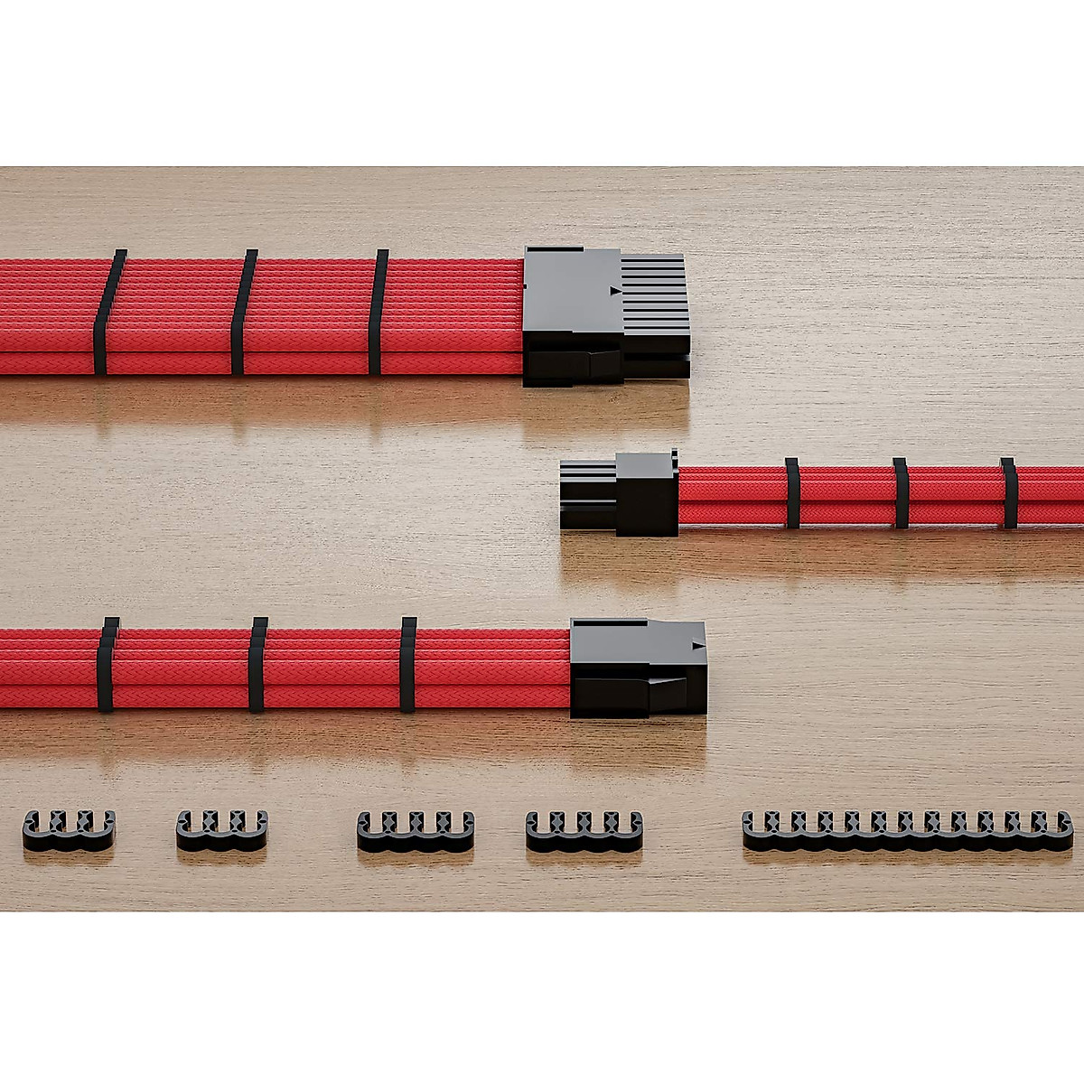 upHere 24 Pieces Set = 24-pin x 4, 8-pin x 12, 6-pin x 8 for 3 mm up to 3.4 mm/0.13inch- Black(3.4 mm/0.13inch)-CM245