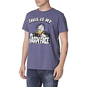 Disney mens Disney Men's Donald Duck T-shirt novelty t shirts, Navy Heather, X-Large US