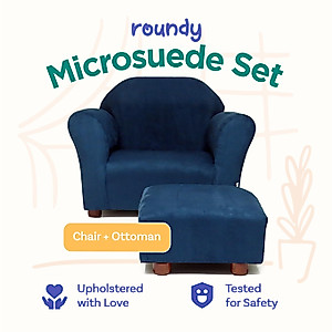 KEET Roundy Child Size Chair with Microsuede Ottoman