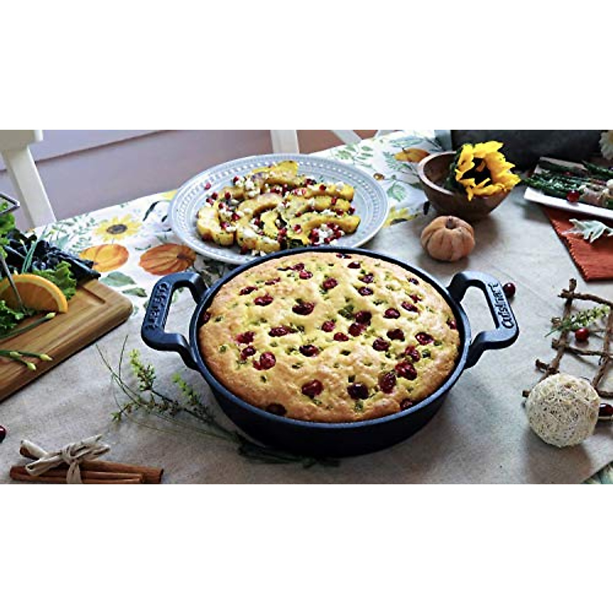 Cuisinart CCP-1000, Pre-Seasoned Cast Iron Griddle Pan, 10"