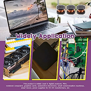 Swpeet 140Pcs 14 Values 2.2UH - 680UH CD54 Wire Wound SMD Power Inductor Assortment Kit, 5.8mm Chip Inductors - 2.2UH 3.3UH 4.7UH 6.8UH 10UH 22UH 33UH 47UH 68UH 100UH 220UH 330UH 470UH 680UH