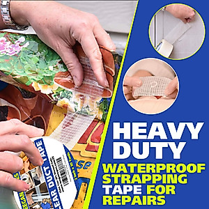 Gaffer Power Clear Filament Duct Tape | Heavy Duty Waterproof Strapping Tape for Repairs | Sealing, Shipping, Packing | Residential, Commercial and Industrial Uses | 2 Inch x 30 Yards