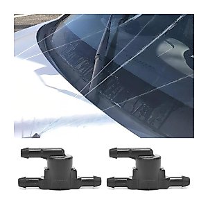 AICEL Wiper Washer Windshield Check Valve, 2 Pcs Car Spray Jet Kit Replacement, Windscreen Wiper Nozzle Connector Check Valve, Replaces OEM #: 85321-28020, Automotive Accessories for Most Vehicles