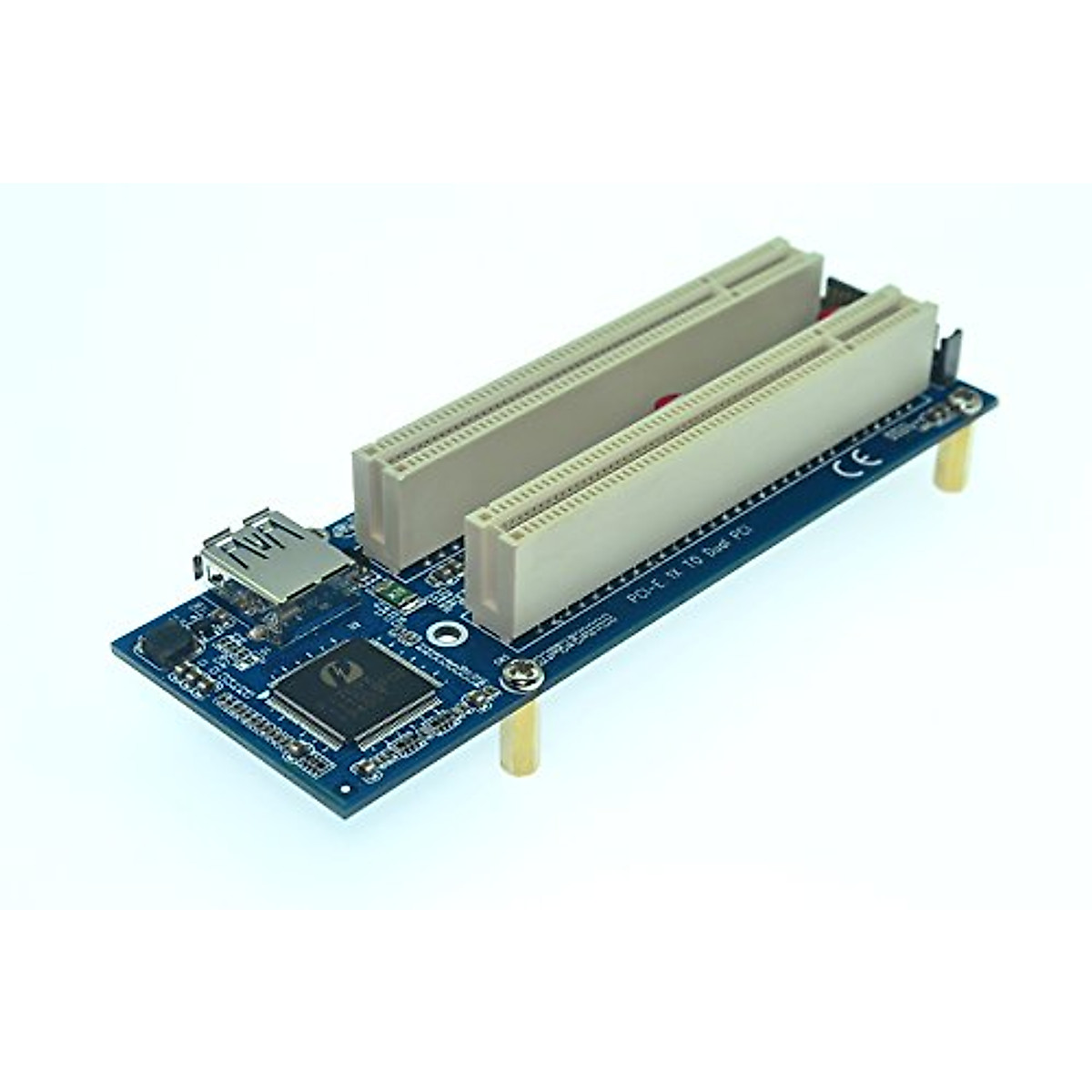 Sintech PCI-E Express X1 to Dual PCI Riser Extender Card with Low Profile Bracket