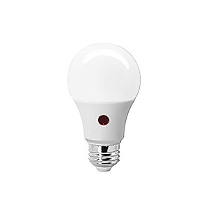 SYLVANIA Dusk to Dawn A19 LED Light Bulb with Auto On/Off Light Sensor, 60W=9W, 800 Lumens, 2700K, Soft White - 6 Pack (41257)