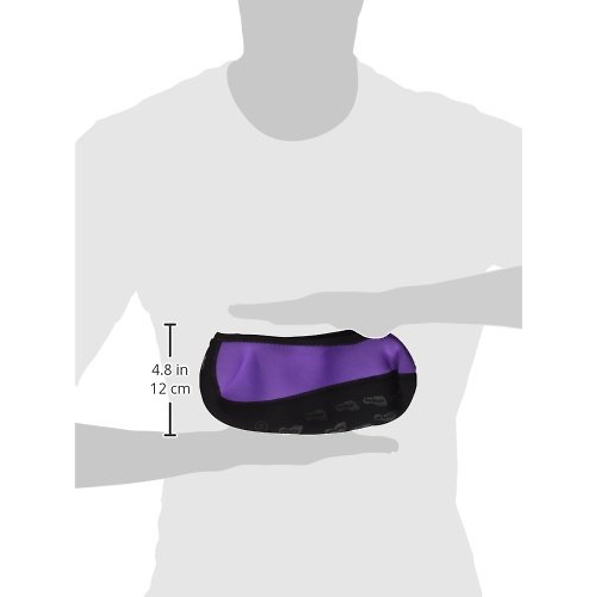 NuFoot Ballet Flats Women's Shoes, Best Foldable & Flexible Flats, Slipper Socks, Travel Slippers & Exercise Shoes, Dance Shoes, Yoga Socks, House Shoes, Indoor Slippers, Purple, Large