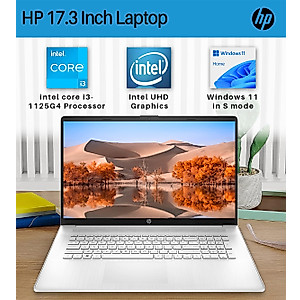HP 2023 Newest 17.3" Flagship HD+ Business Laptop, Intel Core i3-1125G4(Beat i5-1035G4), 16GB DDR4 RAM, 1TB SSD, Intel UHD Graphics, Bluetooth, HDMI, Anti-Glare, Webcam, Windows 11,Silver
