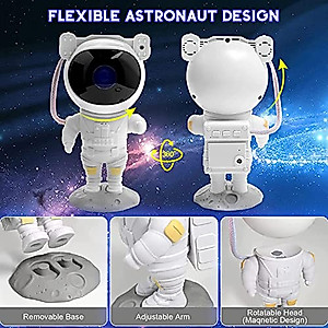 Astronaut Light Projector, Galaxy Star Projector Night Light, Ceiling Projector for Kids with Nebula, Aurora. Timing and Remote. for Bedroom, Living Room, Gaming Room.