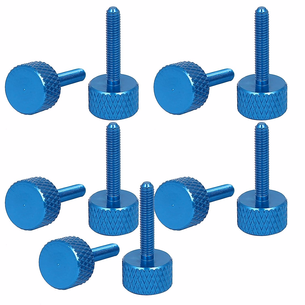 Aexit Computer PC Cleaning & Repair Graphics Card Knurled Head Thumb Screws Sky Blue Computer Screws M3x16mm 10pcs