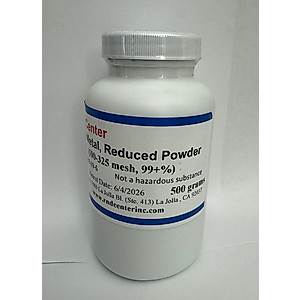Iron Metal, Powder, 99% min., 100-325 mesh, 500 Grams