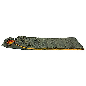 Texsport Trailhead Hybrid Sleeping Bag, Gray/Gold 33"x75"
