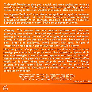 TanTowel Full Body Tan Towelettes - 5 Pack, Dark, 0.5 Fl Oz (Pack of 5)
