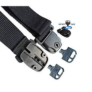 BRYHZKCM Adjustable Dustbins Secure Lock Straps, Outdoor Trash Can Strap Lock for Litter Prevention – Trash Can Locks for Animals, Squirrels, Dogs, Raccoons