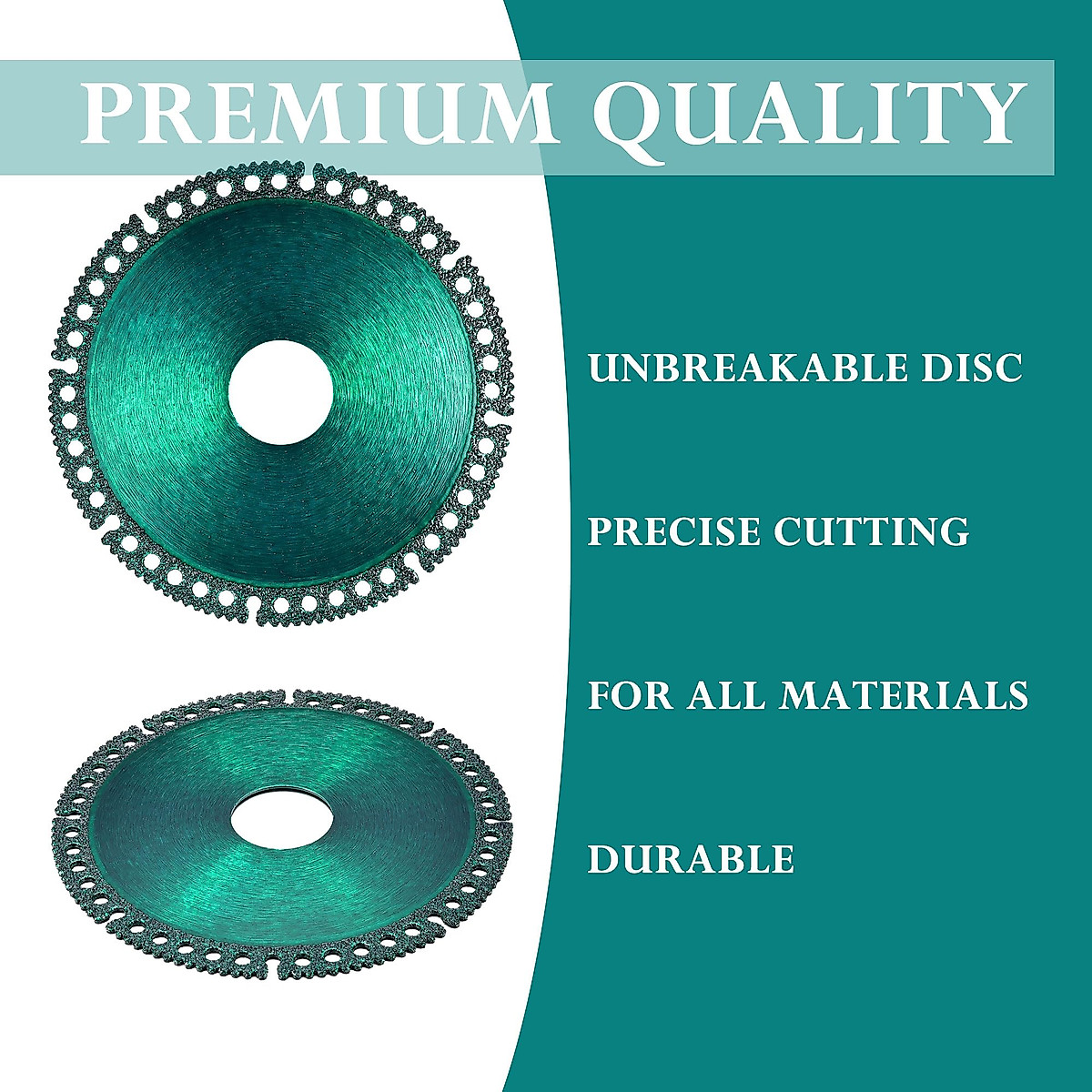 Mornajina ‎5 Packs 4-1/2" Indestructible Disc for Grinder, Indestructible Grinder Disc for Angle Grinder 7/8" (Model 115/125), Fit Smooth Cutting, Chamfering, Grinding of All Materials (Green)