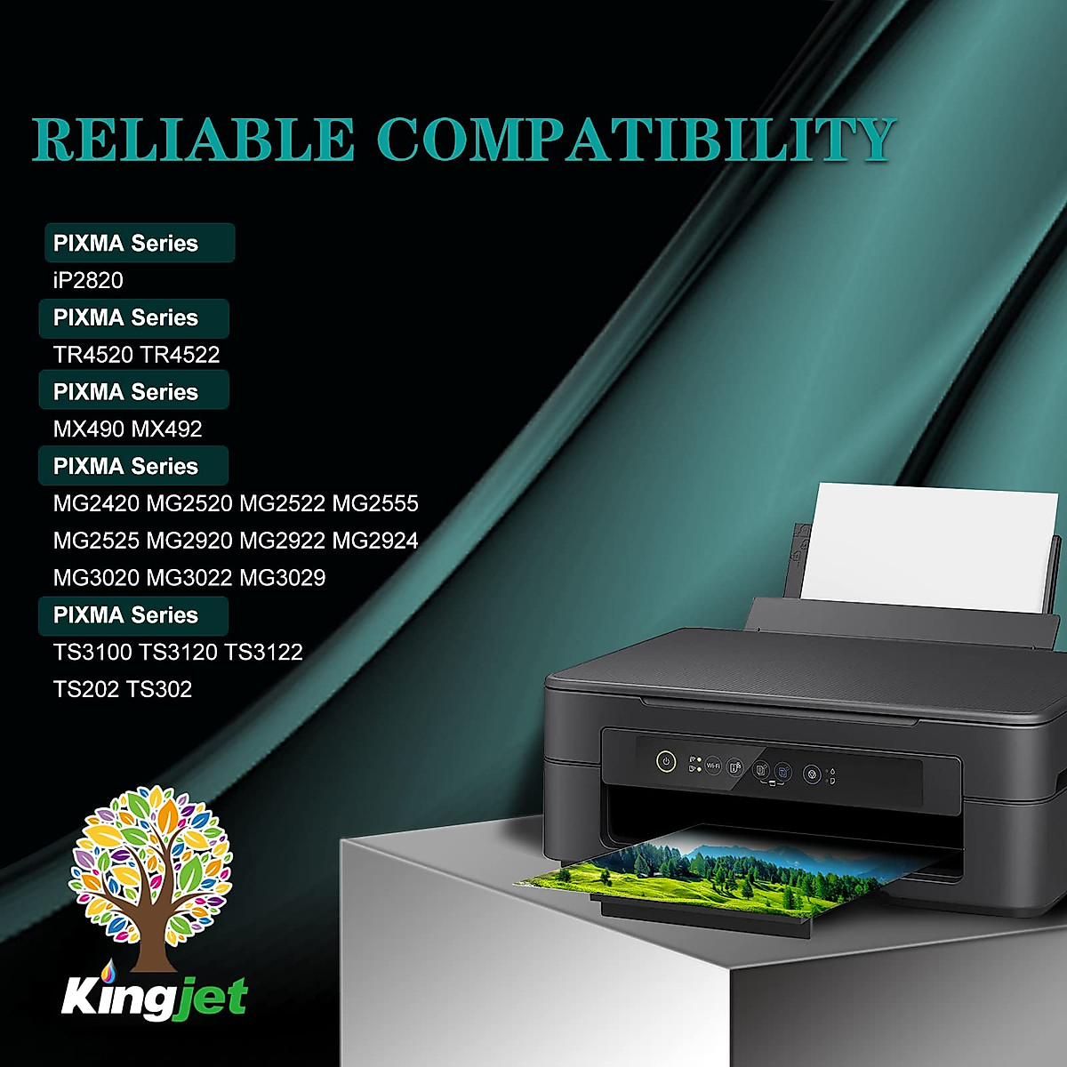 Kingjet Remanufctured Replacement for Canon PG-243 CL-244 PG-245XL CL-246XL for Canon MG2522 Ink Cartridges for Pixma MX492 TS3122 MG2922 MG2520 MG2920