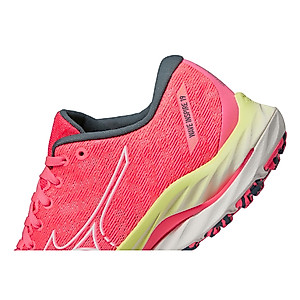Mizuno Women's Wave Inspire 19 Running Shoe, High/Vis Pink/Snow White, 8