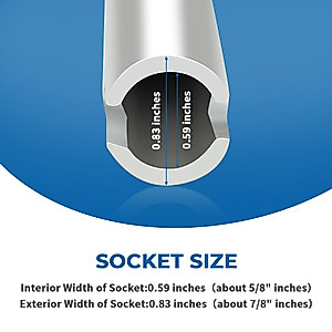 WIKIBB Crank Handle for Coleman Fleetwood Pop-Up Camper,Iron Tent Camper Crank Handle with Rotatable Plastic Handle 4-1/4 inches Handle Length