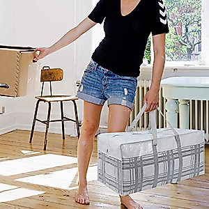 UL Source Moving Bags Extra Large Tote Storage Space Saver Bags 8PACKS Closet Organization Heavy Duty Storage Moving Bags with Zipper and Strong Handles for Shoes,Blanket,Pillow, Moving Supplies,Clothes Storage