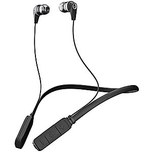 Skullcandy Ink'd+ Bluetooth Wireless Earbuds with Microphone, Noise Isolating Supreme Sound, 8-Hour Rechargeable Battery, Lightweight with Flexible Collar, Non-Retail Packaging - Black
