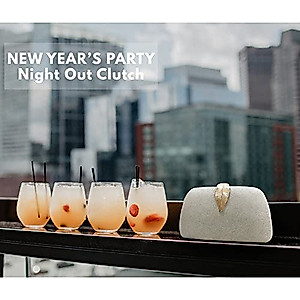 Before & Ever Evening Bag - Small Clutch Purses for Women Wedding - Women's Evening Handbags - Women's Clutch Handbags Formal Crossbody Evening Clutch - Sparkly Womens Clutch Purse Pearl Shimmer