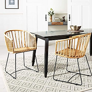 SAFAVIEH Home Collection Brayson Modern Black Rectangle Dining Table