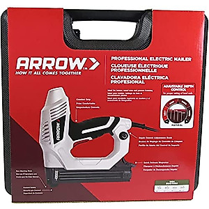 Arrow ET200BN Heavy Duty Electric Brad Nailer, Professional Nail Gun for Trim, Picture Frames, Crafts, Fencing, Uses Brad Nails in 5/8-Inch, 3/4-Inch, 1-Inch, and 1-1/4-Inch