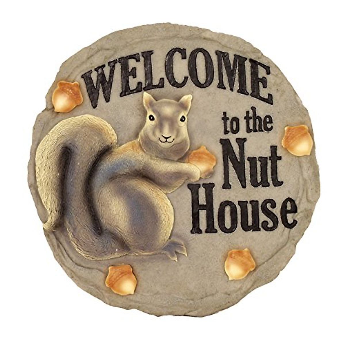 Spoontiques - Garden Décor - Nut House Stepping Stone - Decorative Stone for Garden