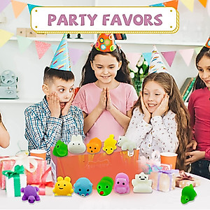 150 Pcs Kawaii Squishies, Mochi Squishy Toys for Kids Party Favors, Mini Stress Relief Toys for Easter Gift Easter Decoration Party Favors, Classroom Prizes, Birthday Gift, Goodie Bag Stuffers