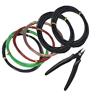 AWEELON Bonsai Training Wire with Wire Cutter Aluminum Wire 1 1.5 2.0 mm for Shaping Styling Indoor Bonsai Trees