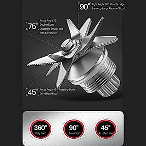 HESINLY Professional Countertop Blender with 2200-Watt Base 72 Oz Jar Multifunctional Household Blender for Smoothies, Shakes & Frozen Drinks