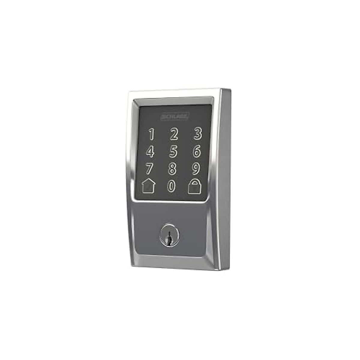 Schlage Encode Smart WiFi Deadbolt with Century Trim In Bright Chrome