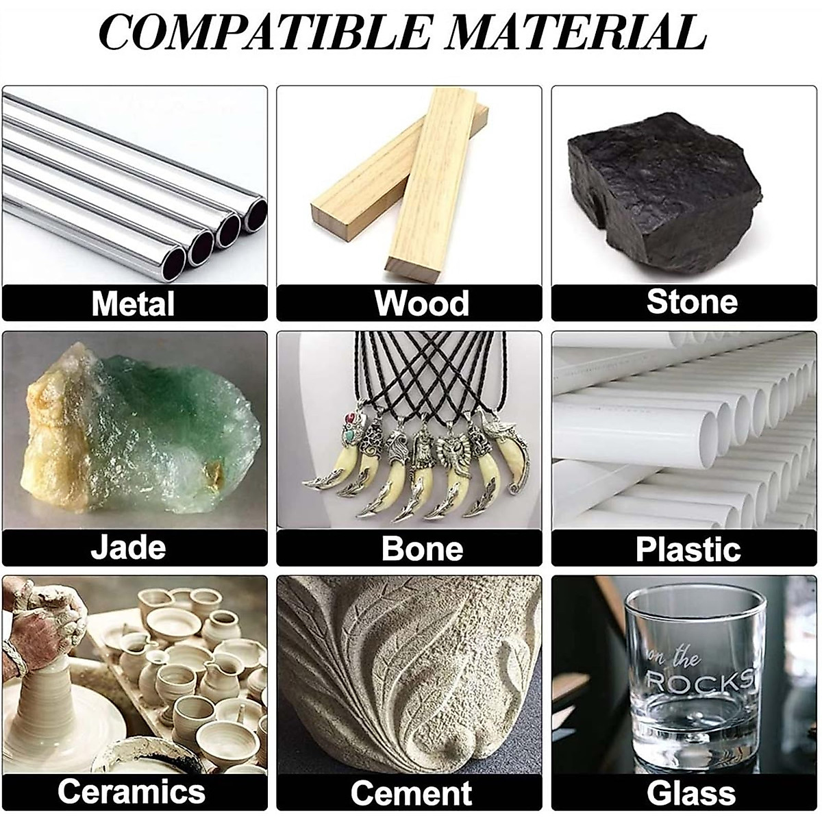 New 10 Pcs 1/8" Shank Tungsten Carbide Milling Cutter Rotary Tool Burr Double Diamond Cut Rotary Tools Electric Grinding ( Color : 1 Pack )