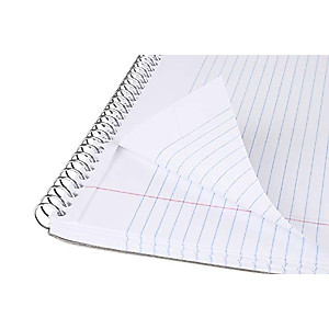 Mintra Office TOP BOUND Durable Spiral Notebooks (Teal, Purple, White, College Ruled 3pk)