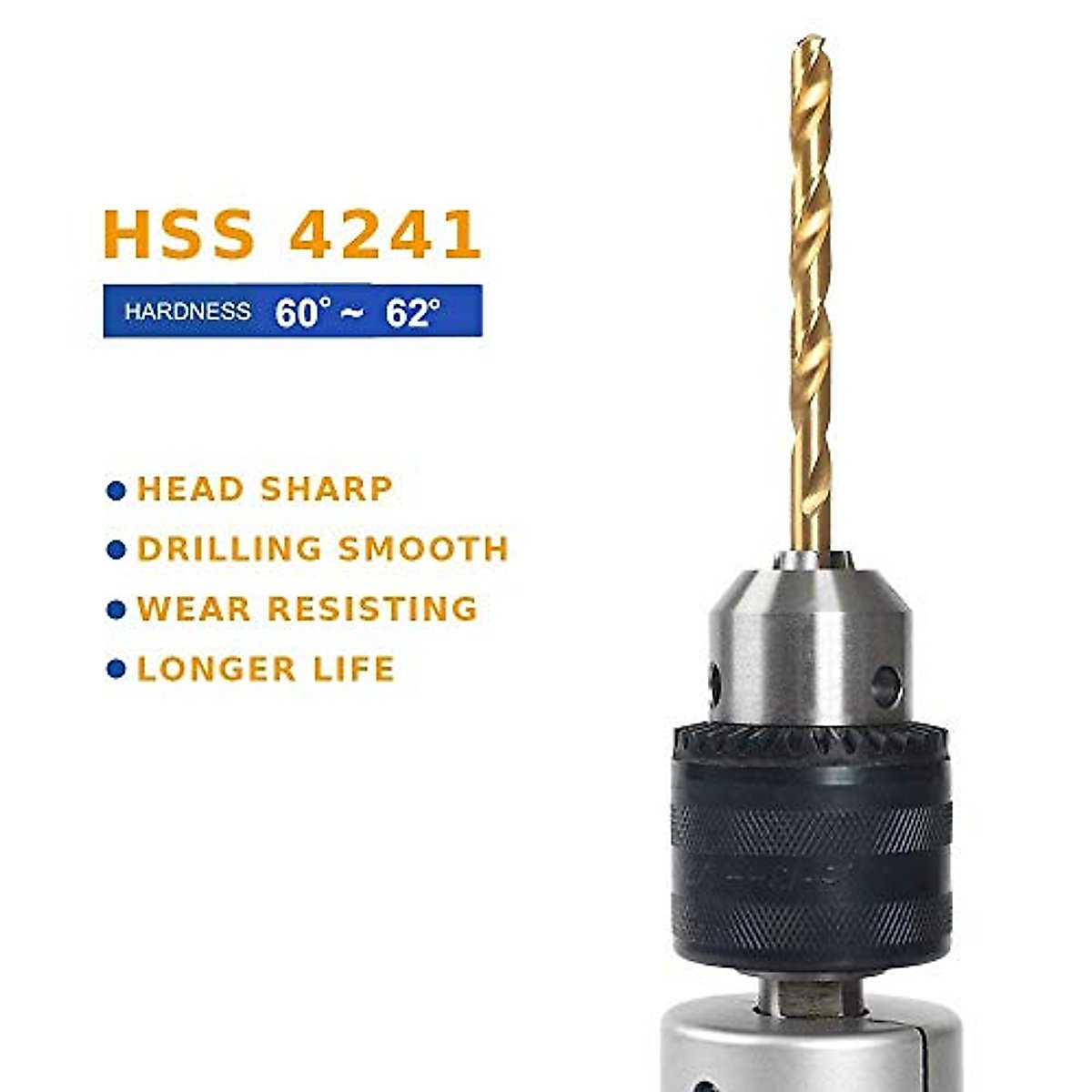 29PCS Drill Bit Set HSS Titanium Multi Bits Twist Metal Tools 135 Split Point