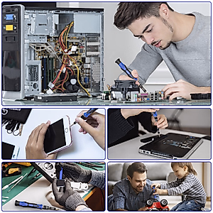 STREBITO Precision Screwdriver Set, 79 in 1 Screwdriver Kit with 58 Bits & Anti Static Wrist Strap, Magnetic Driver Electronics Repair Tool Kit for Computer, iPhone, Laptop, Cell Phone, Macbook, PS4/5