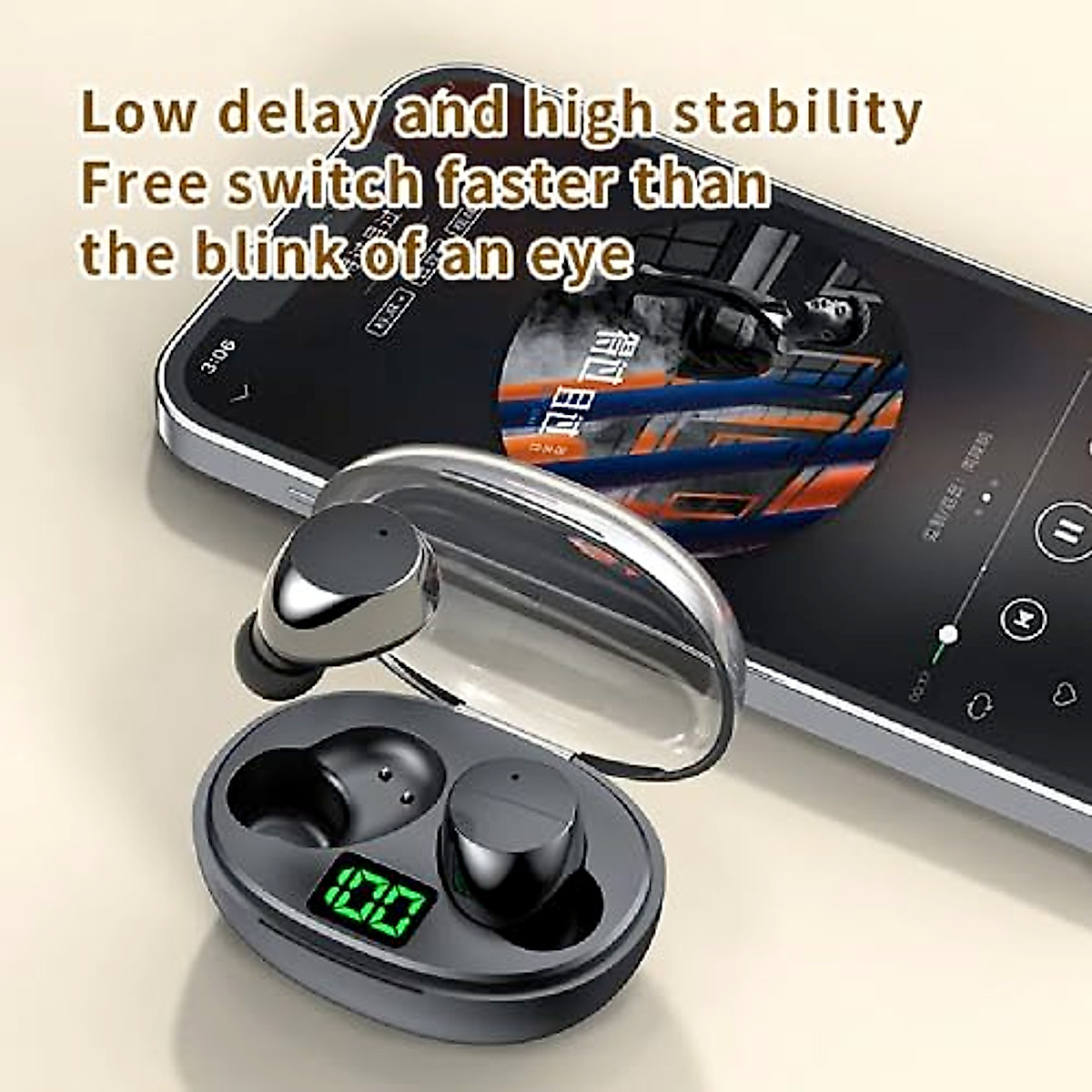 New Trending Electronics RGB Game TWS Headset Type-c Earphones Earbud & in-Ear Headphones for Game and Music (White)