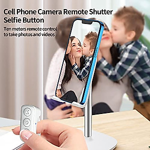 Vekesen TIK Tok Kindle App Bluetooth Remote Control Page Turner TikTok Remote Scrolling Ring clicker for iPhone iPad Camera Remote Shutter Selfie Button (Oyster White)