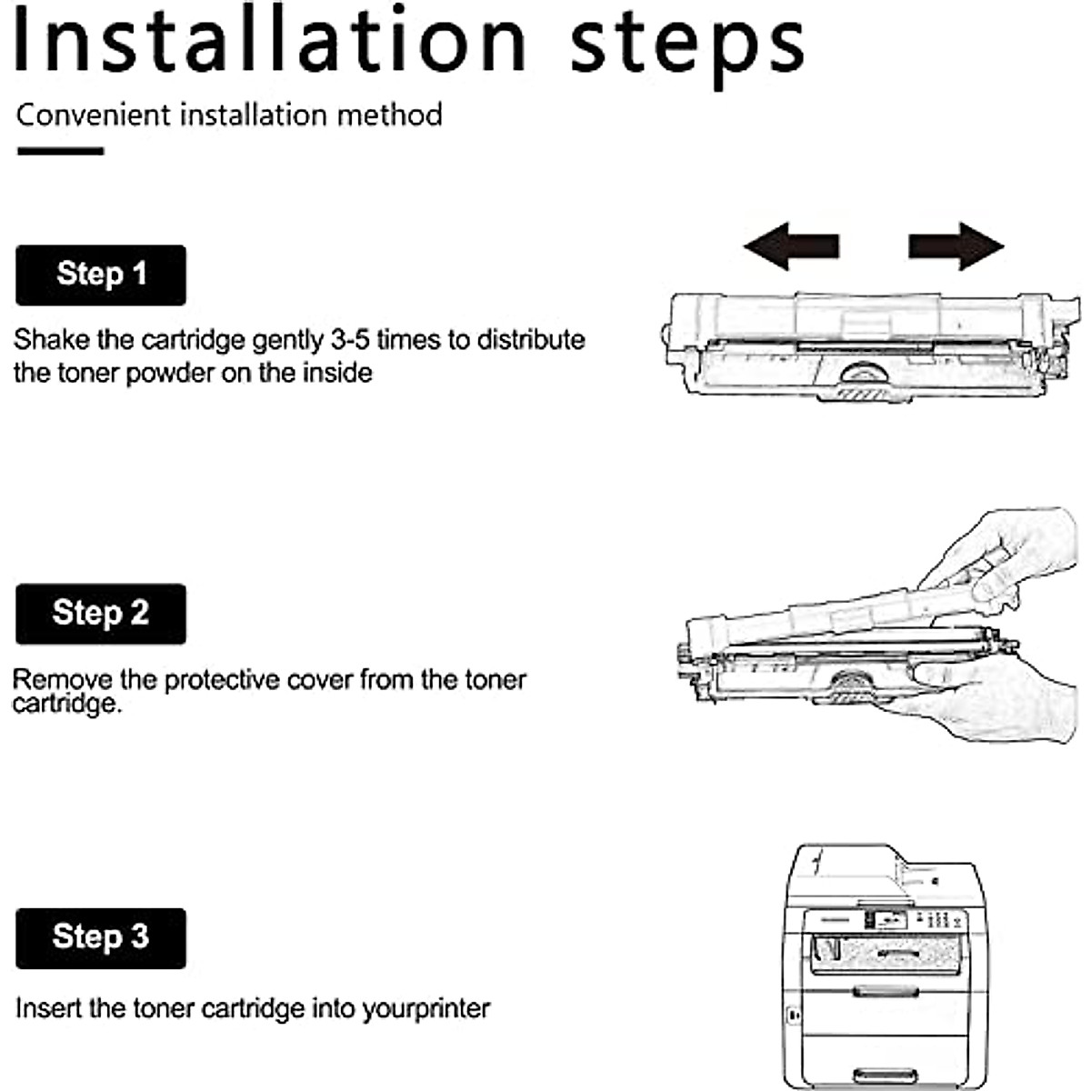 ALUMUINK Compatible TN225 Toner Cartridges High Yield Replacement for Brother TN225BK, TN225C, TN225M, TN225Y Black, Cyan, Magenta and Yellow Toner Cartridge (4-Pack)
