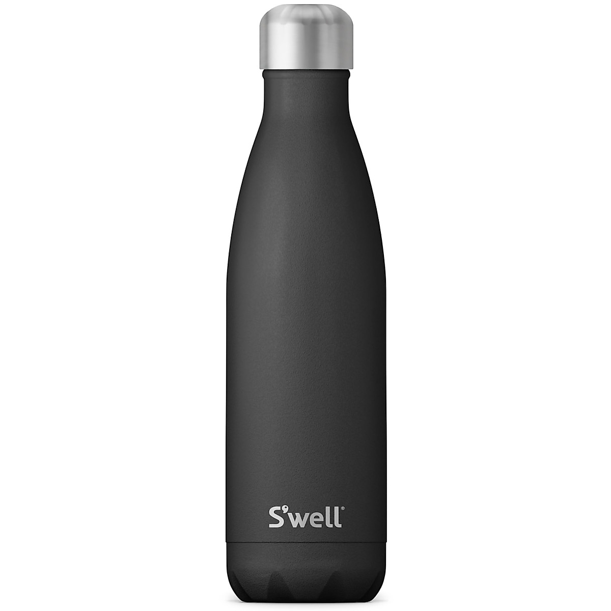 S'well Stainless Steel Water Bottle - 17 Fl Oz - Onyx - Triple-Layered Vacuum-Insulated Containers Keeps Drinks Cold for 36 Hours and Hot for 18 - BPA-Free - Perfect for the Go
