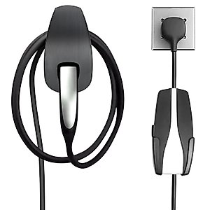 Charging Cable Organizer for Tesla,Wall Mount Connector Holder, Charger Cable Holder Adapter with Chassis Bracket,Compatible with Model 3/S/Y/X,Black