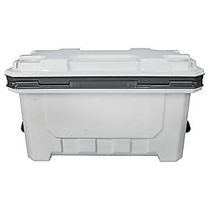 Igloo White IMX 70 Qt Lockable Insulated Ice Chest Injection Molded Cooler with Carry Handles