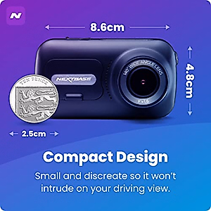 Nextbase 322GW Dash Cam - Full 1080p/60fps HD Recording in Car Camera - Wi-fi GPS Bluetooth App Enabled - Parking Mode - Night Vision - Loop Recording - Automatic Power and Crash Detection