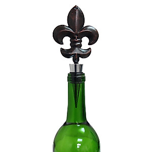 Vinotemp Fleur de Lis Bottle Stopper, Clear, Small, (EP-FDLBS01)