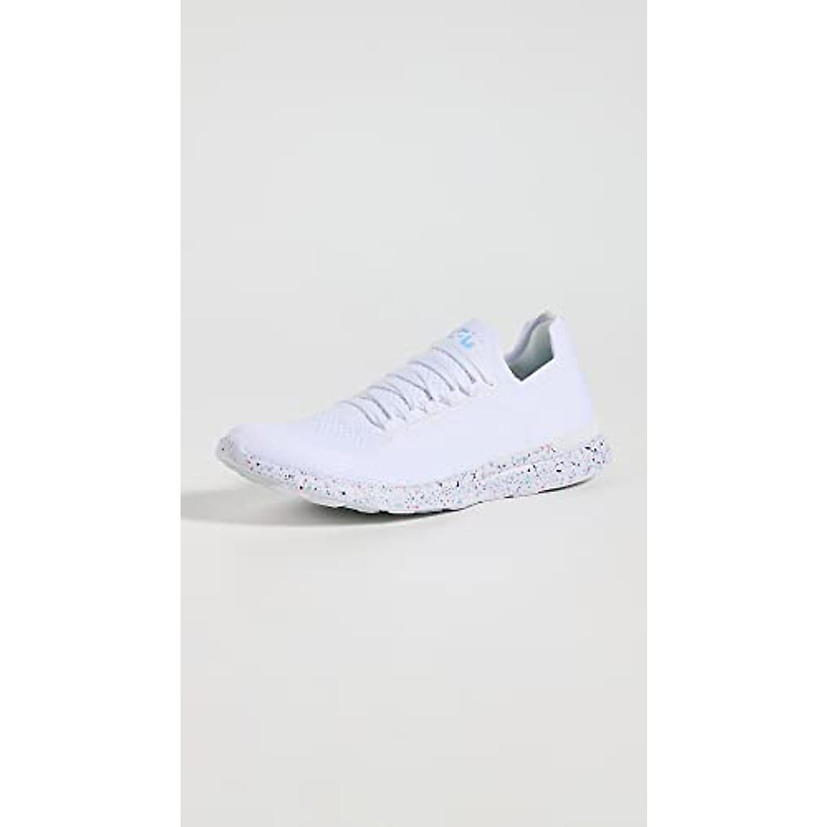 APL: Athletic Propulsion Labs Women's Techloom Breeze Sneakers, White/Ice Blue/Speckle, 6 Medium US