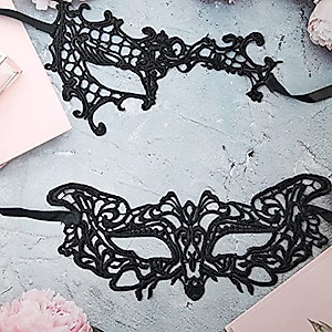 TIHOOD 30PCS Lace Mask Masquerade Venetian Eyemask Halloween Sexy Woman Lace Mask for Halloween Masquerade Carnival Party Costume Ball